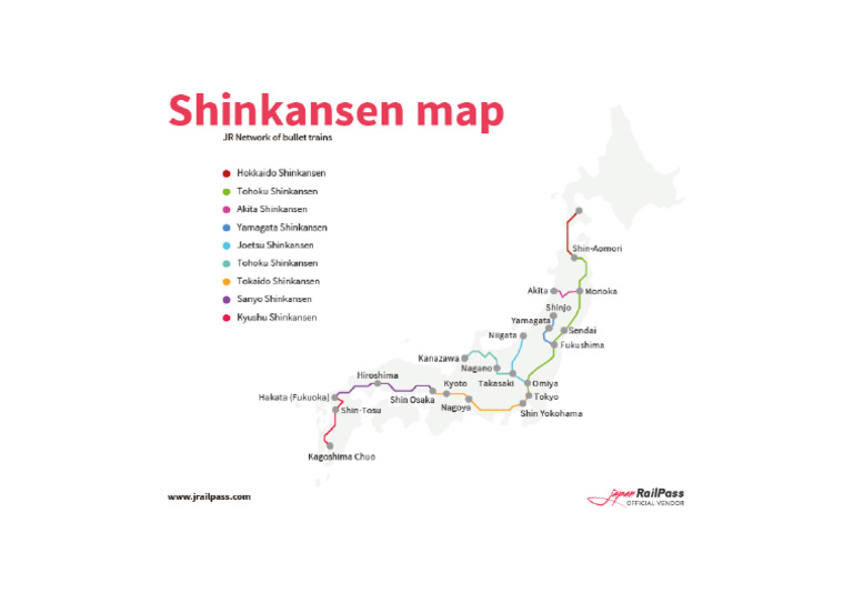 Shinkansen Map JR Pass | PDF