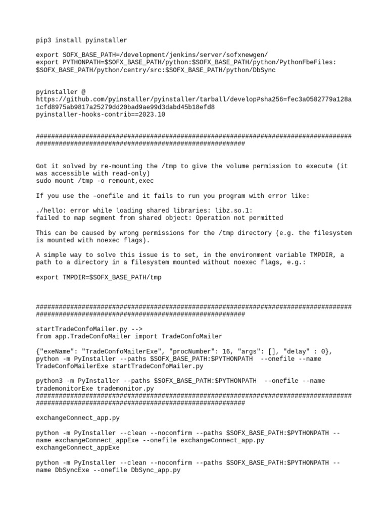 Pyinstaller | PDF | Software Engineering | Computing