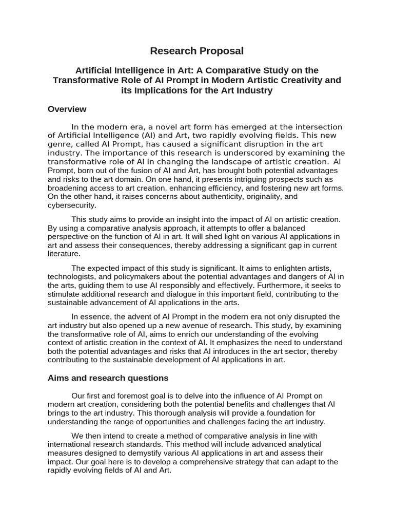 Short Research Proposal Template | PDF | Artificial Intelligence ...