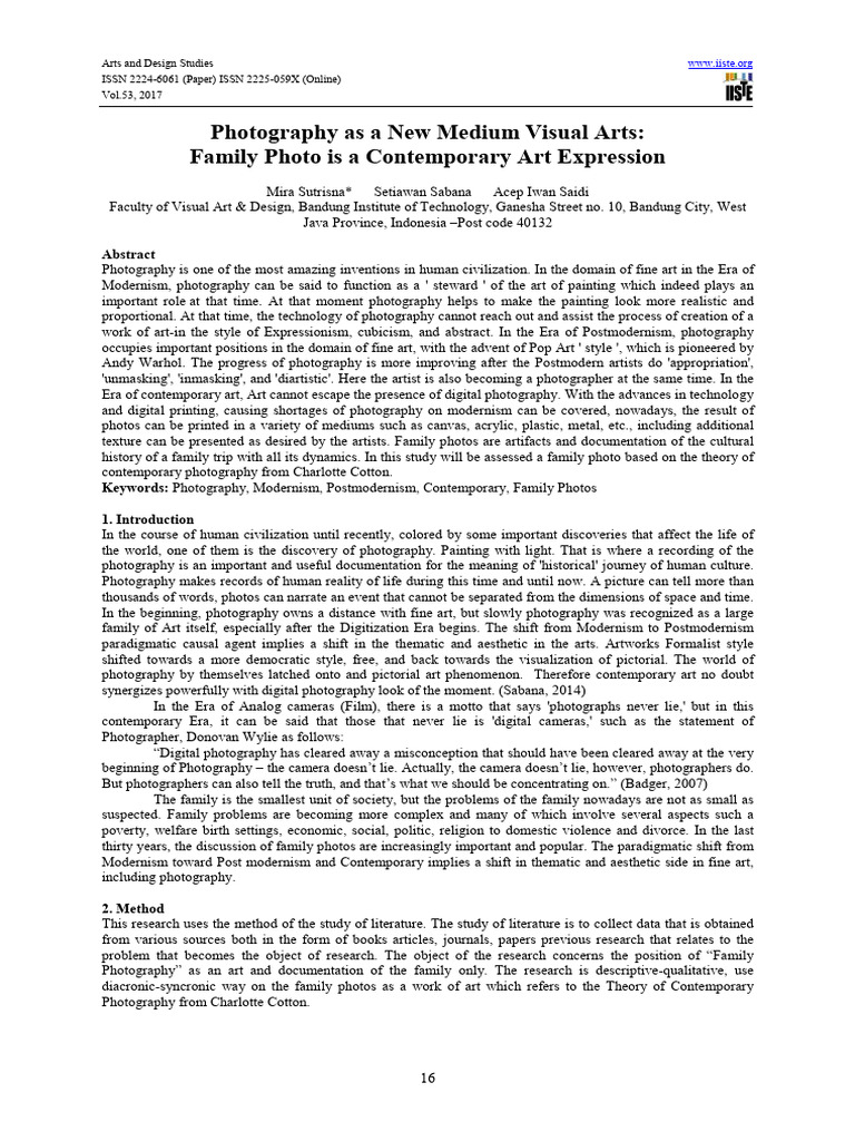 Photography As A New Medium Visual Arts Family Photo Is A 4q8sh0hkx1 ...