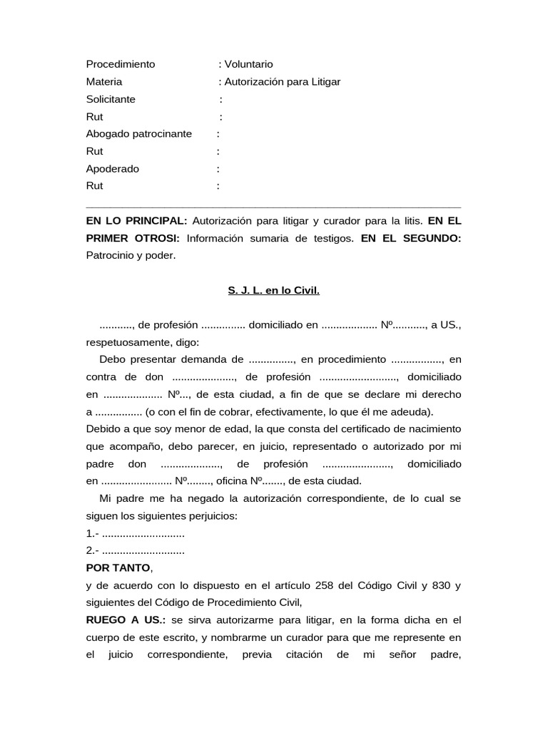 Autorización para Litigar | PDF | Justicia | Crimen y violencia