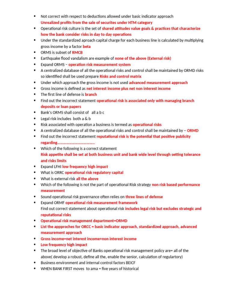 Operational Risk Management ORM | PDF | Operational Risk | Risk