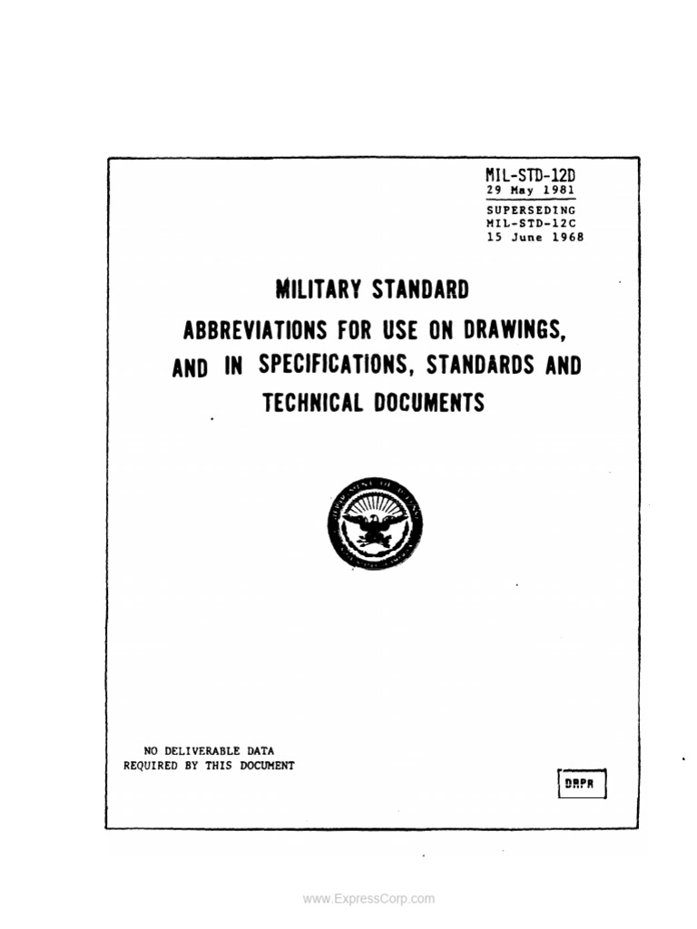 Mil STD 12D | PDF | Specification (Technical Standard) | International ...