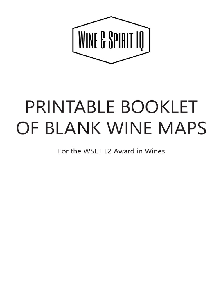 Blank Wine Maps for WSET Level 2 | PDF | Wine | Grape