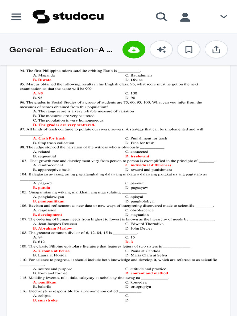 General - Education-A - Gen Ed - GENERAL EDUCATION Mr. Robles Ordered A ...