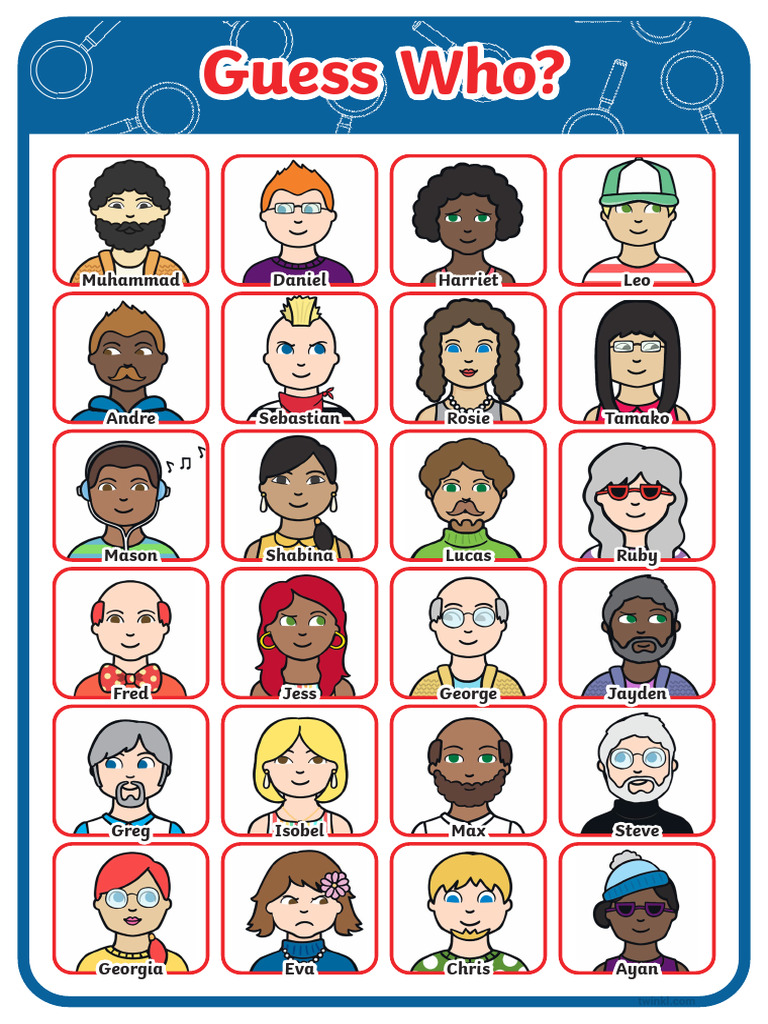 Guess Who Board A3 | PDF