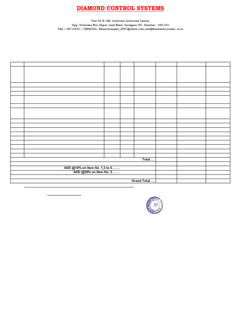 Harshad Shinde BOQ of Conventional FAS.............. 18122024 | PDF ...