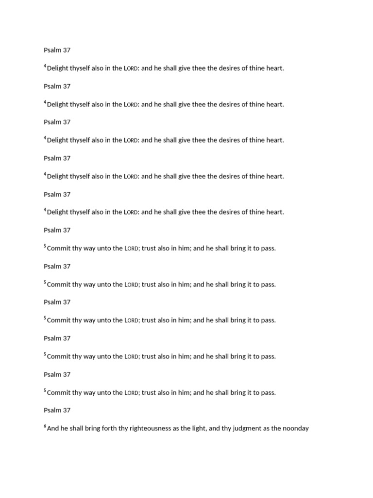 Psalm 37 | PDF