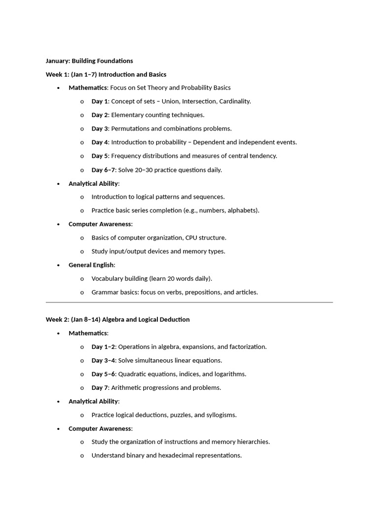 Nimcet Preparation Plan | PDF | Mathematical Analysis | Trigonometry