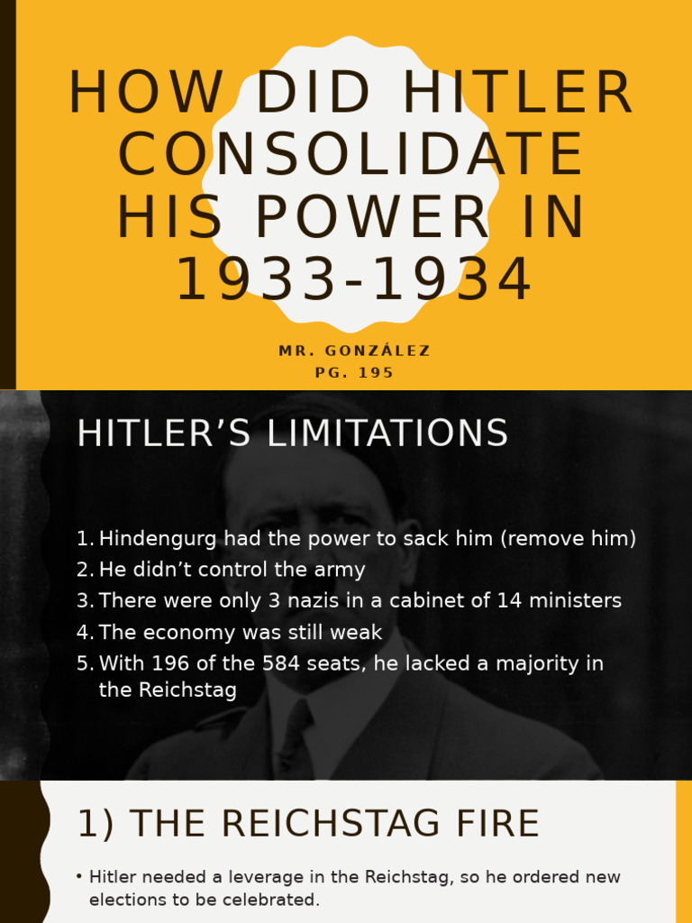 Hitler's Power Consolidation 1933-34 | PDF
