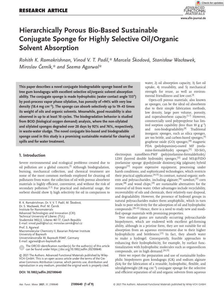 Adv Funct Materials - 2021 - Ramakrishnan | PDF | Biodegradation | Porosity