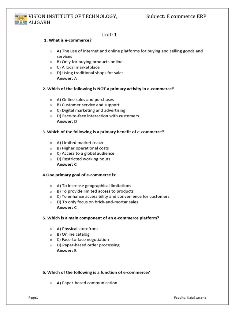 E-Commerce ERP Overview and Insights | PDF | E Commerce | Business Process