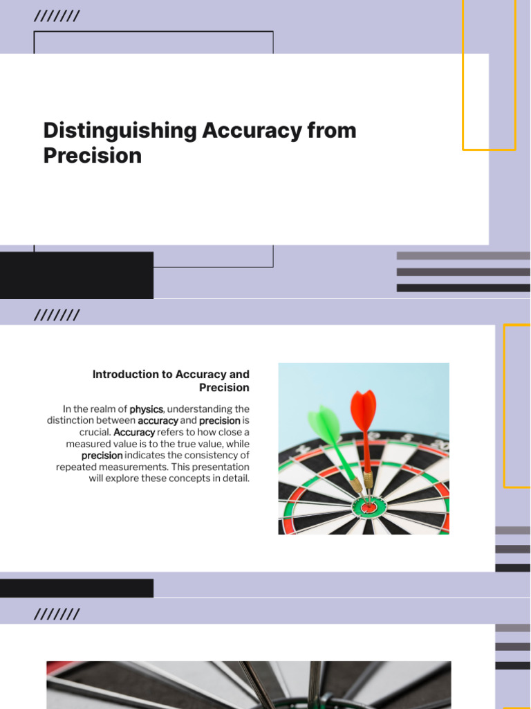 Distinguishing Accuracy From Precision | PDF