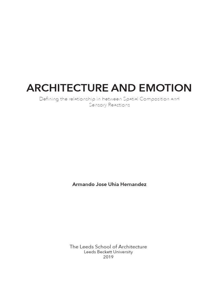 Architecture's Impact on Emotions | PDF | Emotions | Senses