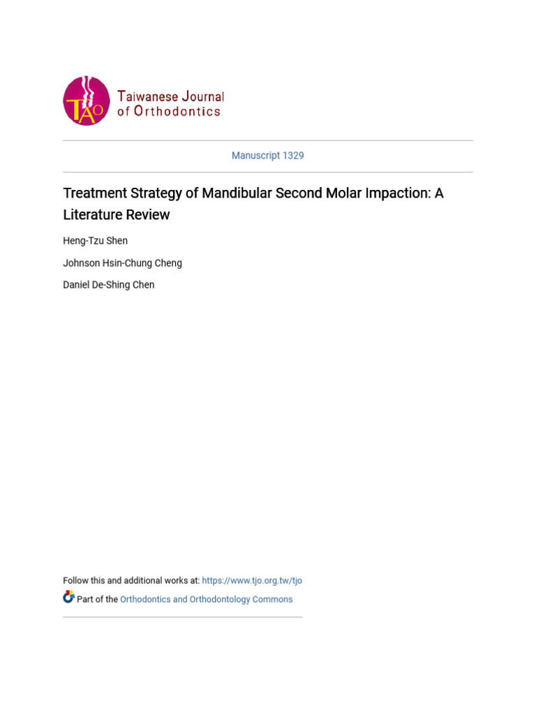 Uprighting in Impacted Mandibular Second Molar | PDF | Human Tooth ...
