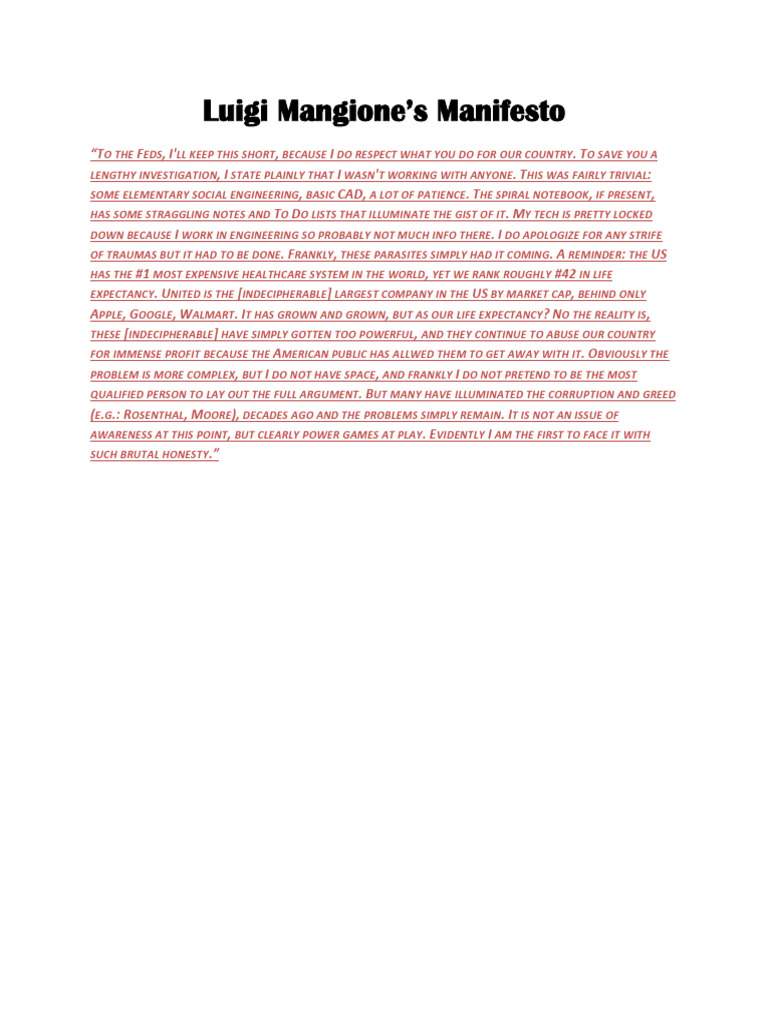 Luigi Mangione | PDF