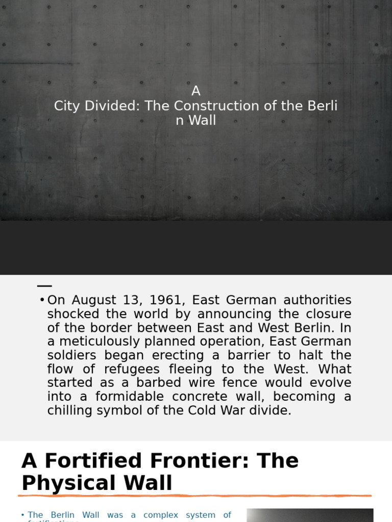 The Construction of The Berlin Wall | PDF