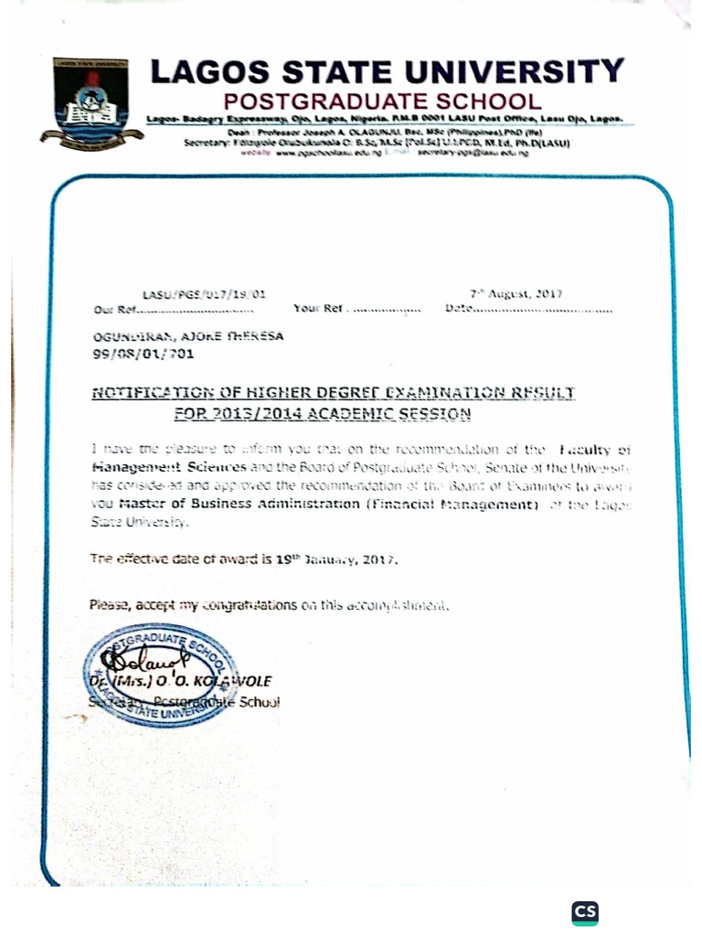 MBA Certificate | PDF