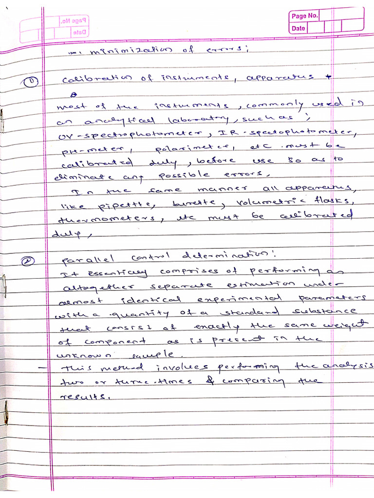 Minimisation of Errors | PDF