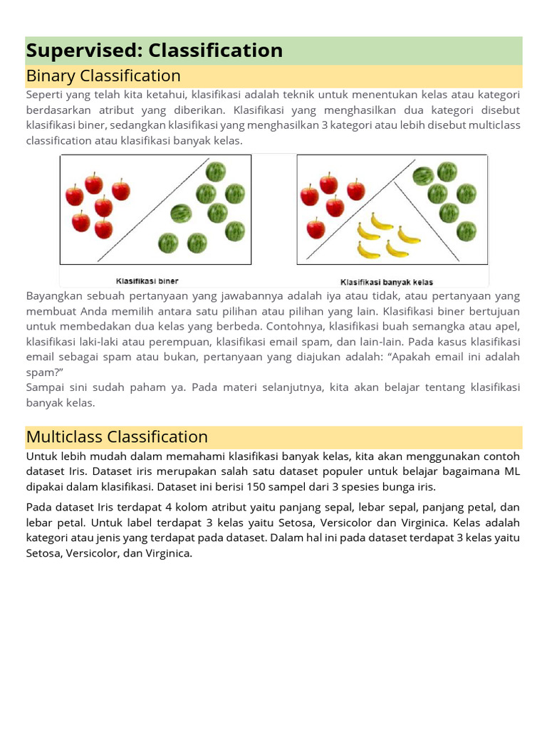 11. Materi 11_Supervised Learning_Multiclass Classification | PDF