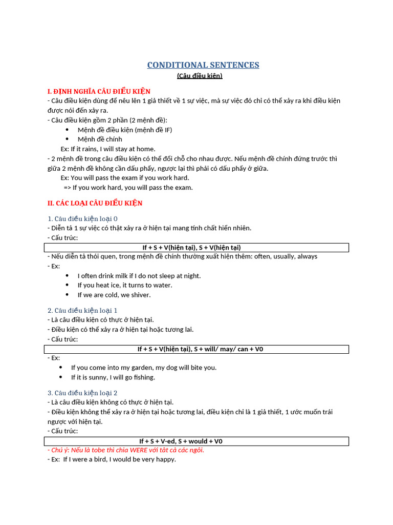 Understanding Conditional Sentences | PDF