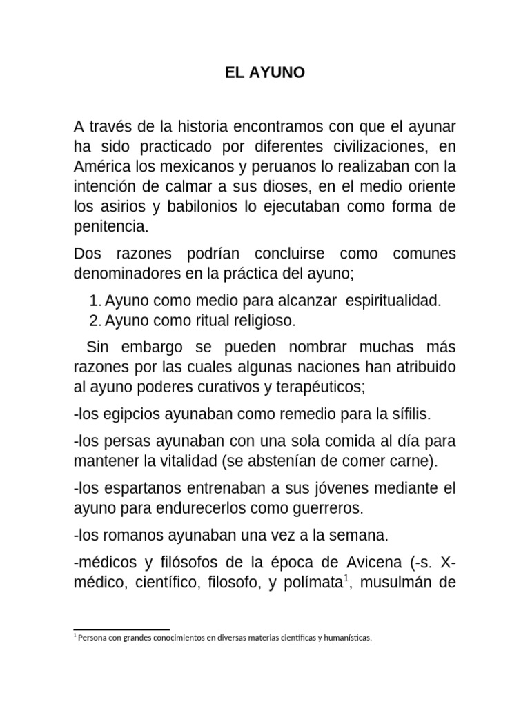 El Ayuno | PDF | Rápido