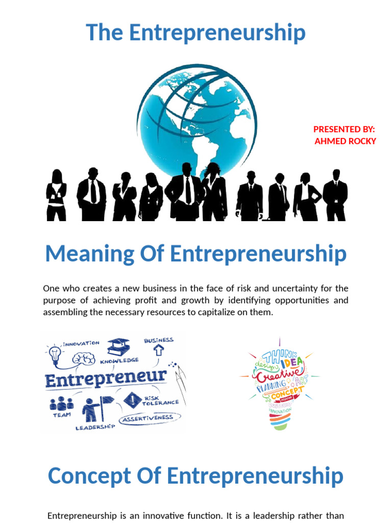 Entrepreneurship | PDF | Entrepreneurship | Economics