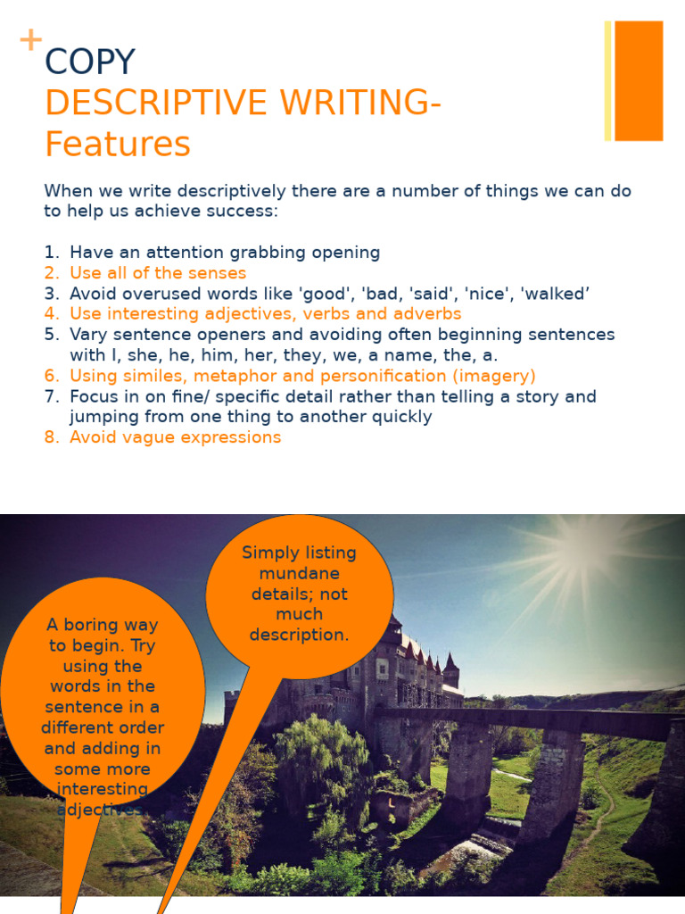 Descriptive Writing Tips for Grade 3 | PDF | Adjective | Adverb