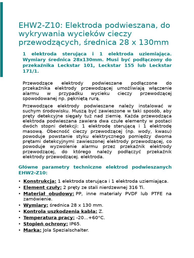 EW2-z10 - elektroda | PDF