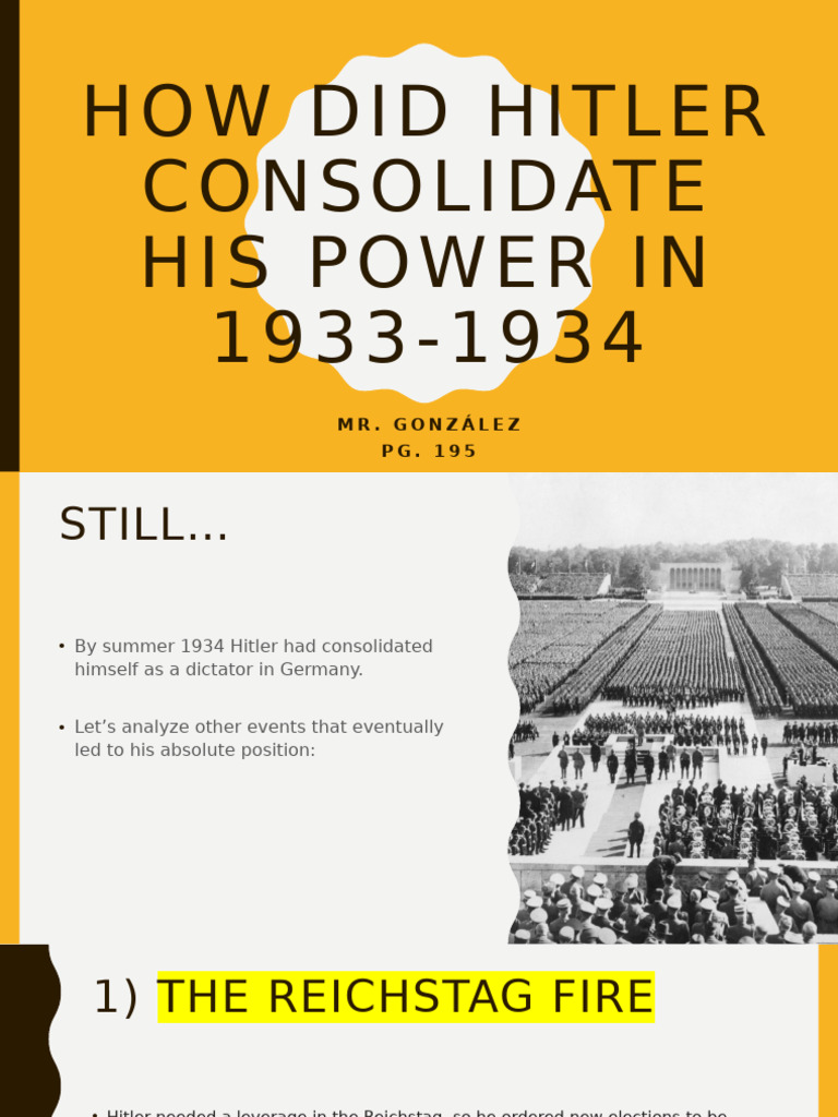 Hitler's Rise to Dictatorship (1933-34) | PDF | Adolf Hitler | Weimar ...