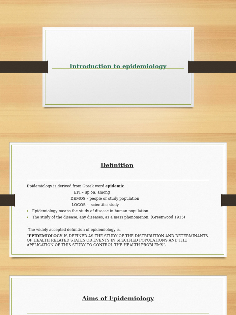 Introduction To Epidemiology 1 | PDF | Epidemiology | Infection