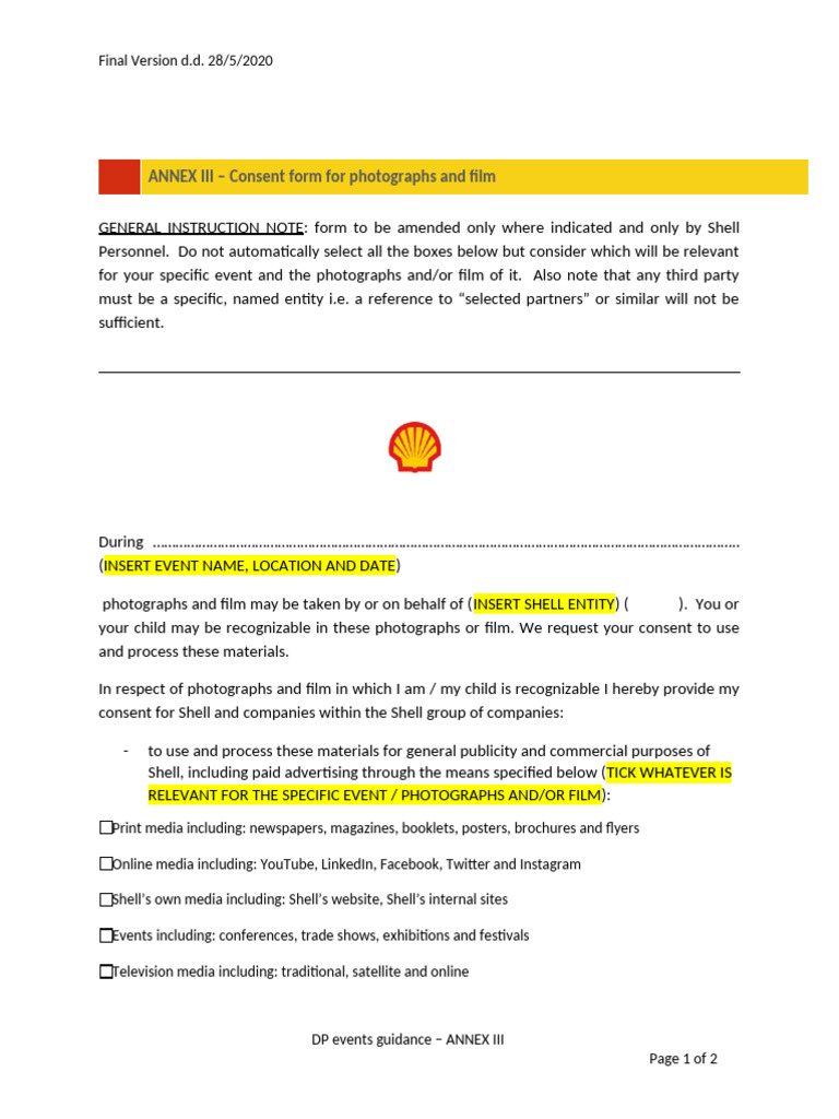 Updated Consent Form 2023 | PDF