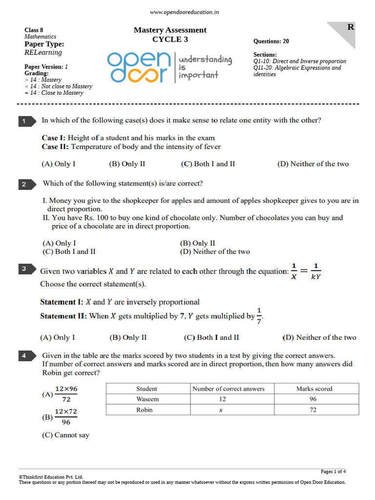 CL 8 MT 3 2 Direct Alg Exp | PDF | Mathematics | Abstract Algebra