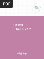 Calculus 1.final Exam | PDF | Mathematics | Mathematical Concepts