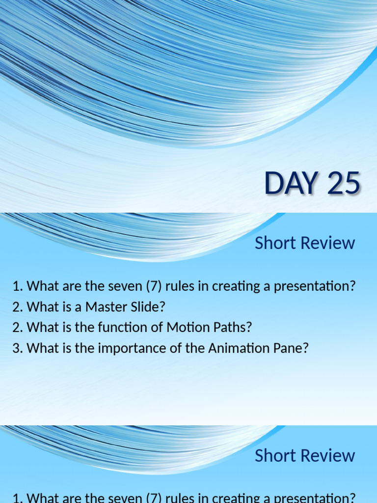 Day 25-28 Presentation Software (hyperlink & action buttons) | PDF ... Day 25-28 Presentation Software (hyperlink & action buttons) | PDF ...
