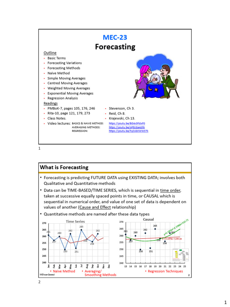 MEC-23 Forecasting | PDF | Forecasting | Moving Average