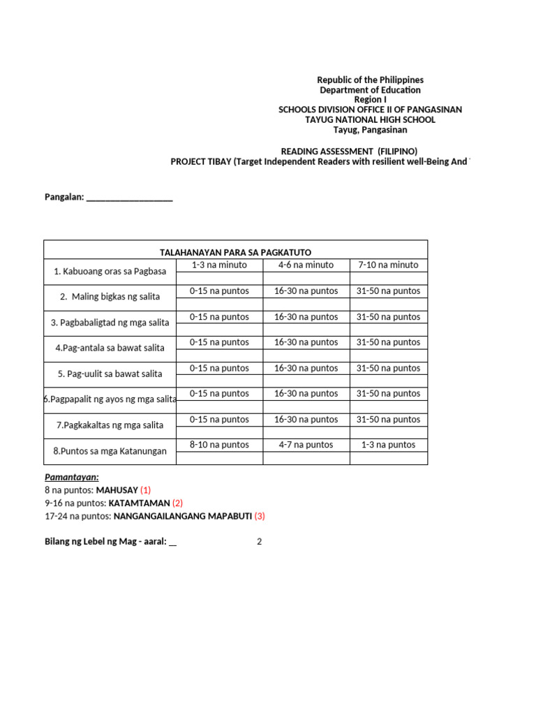 SCORING-SHEET-fILIPINO (1) | PDF