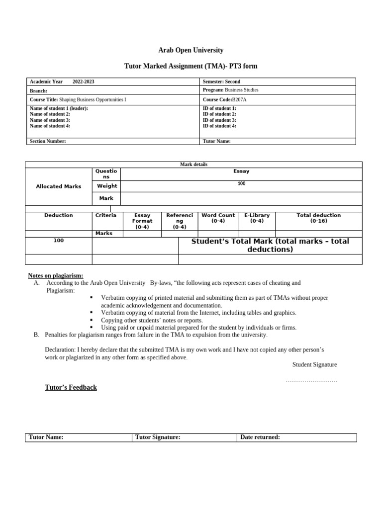 B207A PT3 Form Second 2022-2023 | PDF | Plagiarism