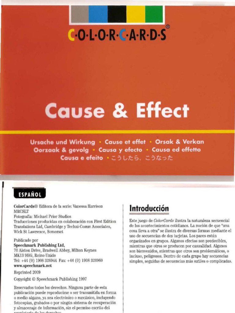 Tarjetas Causa Efecto (Color Cards) | PDF