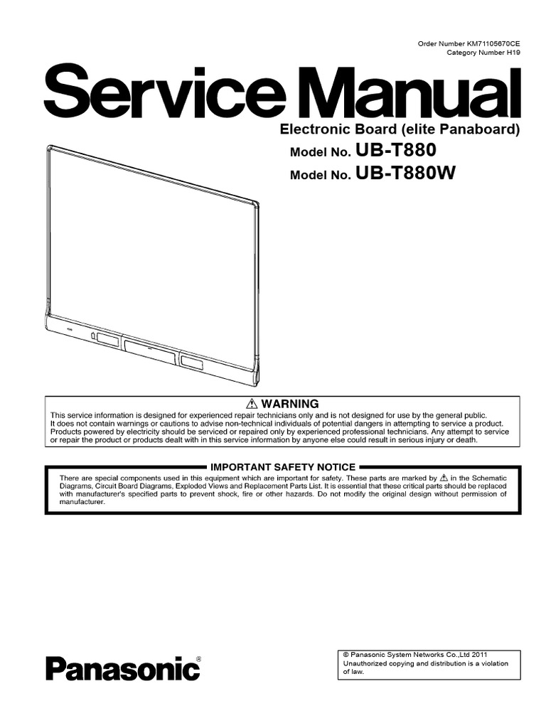 PANASONIC_UB-T880_T880W servies maual | PDF | Soldering | Manufactured ...
