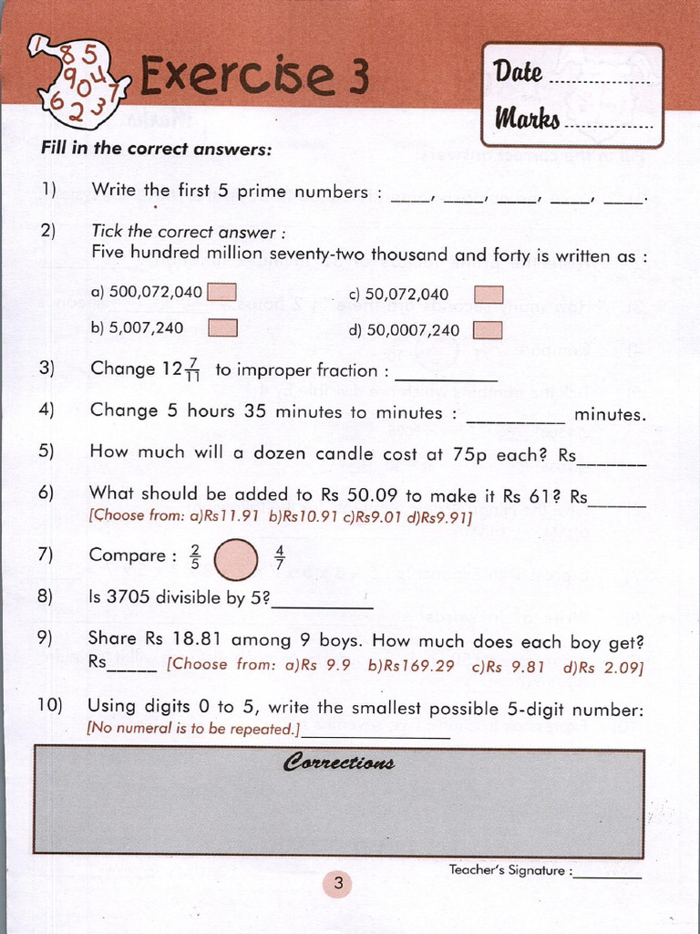 Class 5 Mental Maths-7 | PDF