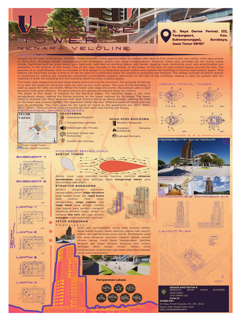 Kelas G_Adib Naufal Atho'ullah_215060500111011_Poster DA5 | PDF | Residential Buildings