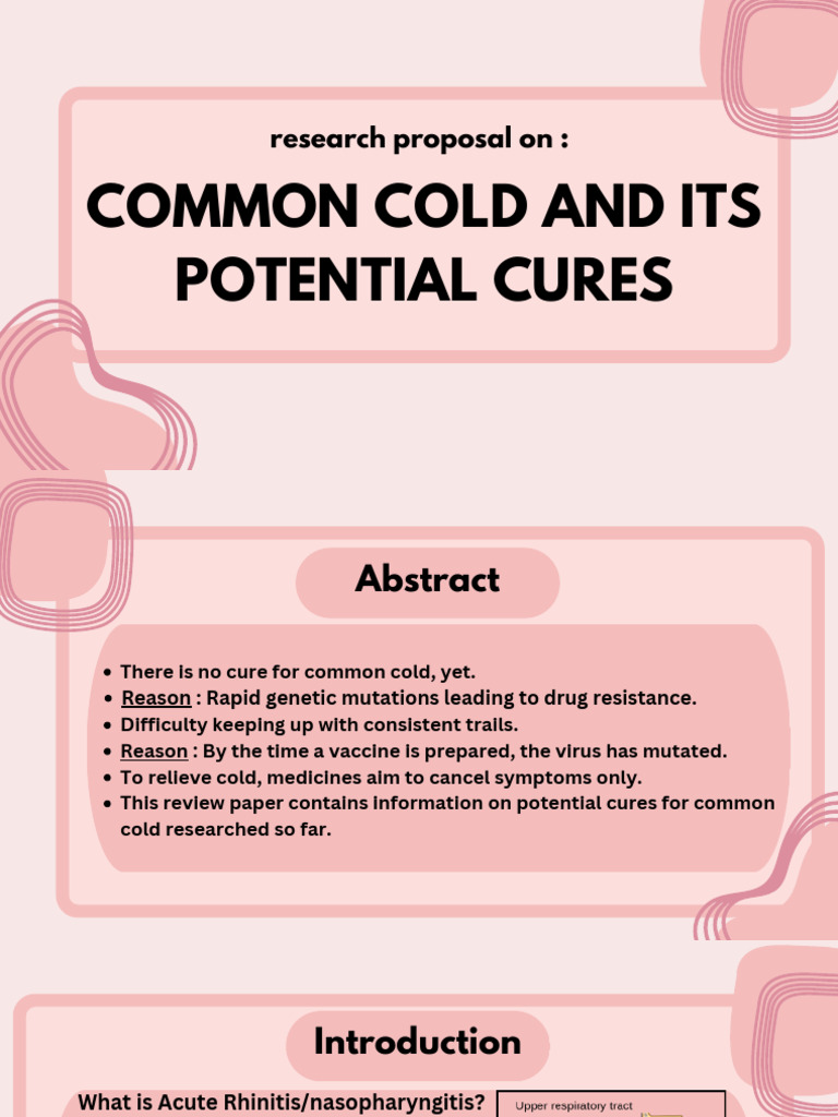 Common Cold Potential Cures | PDF | Common Cold | Health Sciences