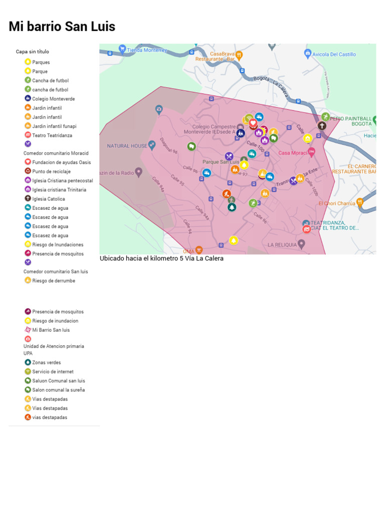 Mapa Del Barrio San Luis | PDF