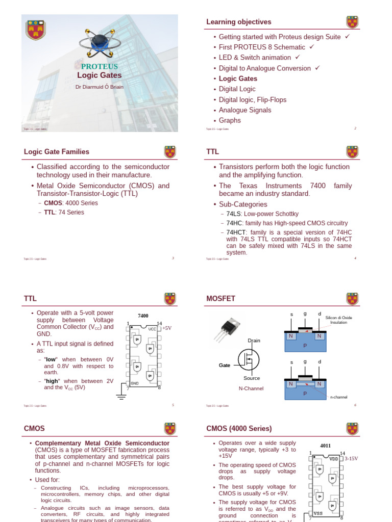 Logic Gates Overview and Applications | PDF | Cmos | Field Effect ...