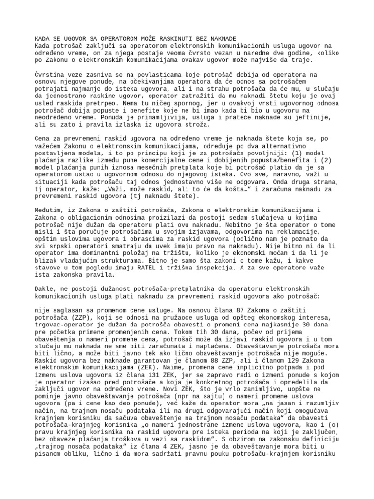 7 razloga za raskid ugovora | PDF