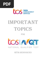 TCS NQT Complete Preparation Sheet | PDF | Logic | Reason