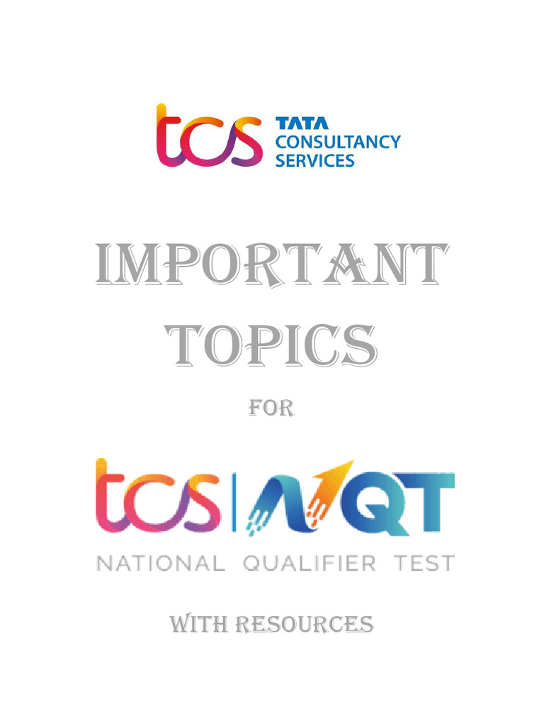 Important Topics For TCS NQT With Resources | PDF | Statistics | Matrix (Mathematics)