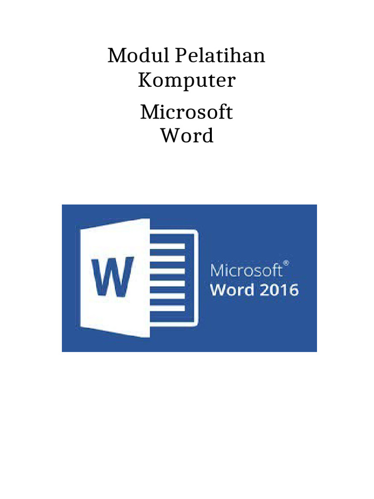 Panduan Dasar Microsoft Word 2016 | PDF