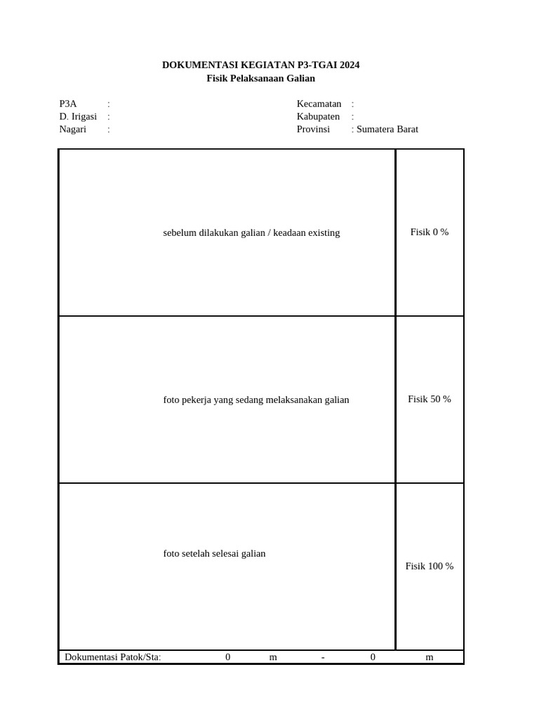 Format Dokumentasi Untuk Laporan TPM | PDF